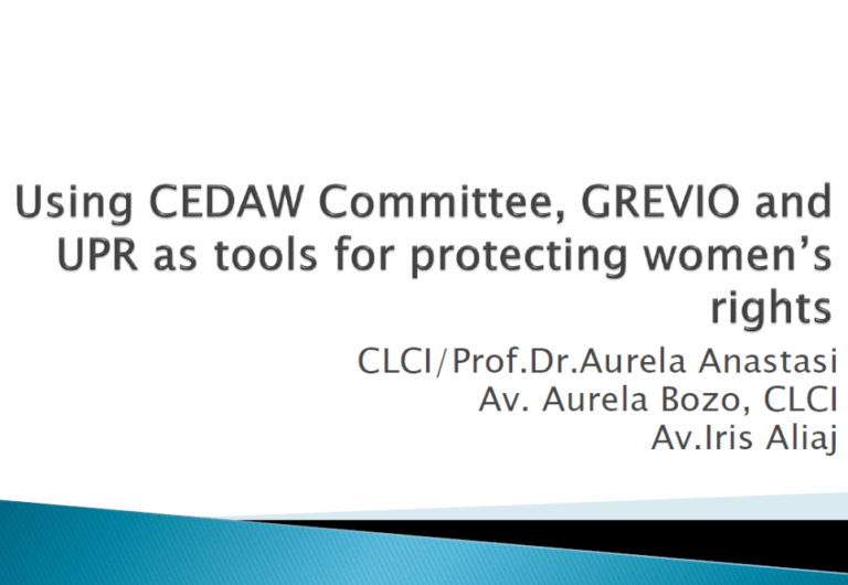 WAVE Webinar: Using CEDAW Committee, GREVIO and UPR as a tool for ...